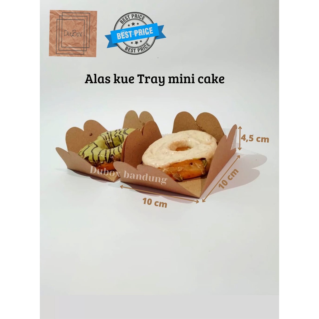 Jual 1 pak = 100 pcs Alas kue Chiffon cake, tatakan kue, Tray mini cake ...