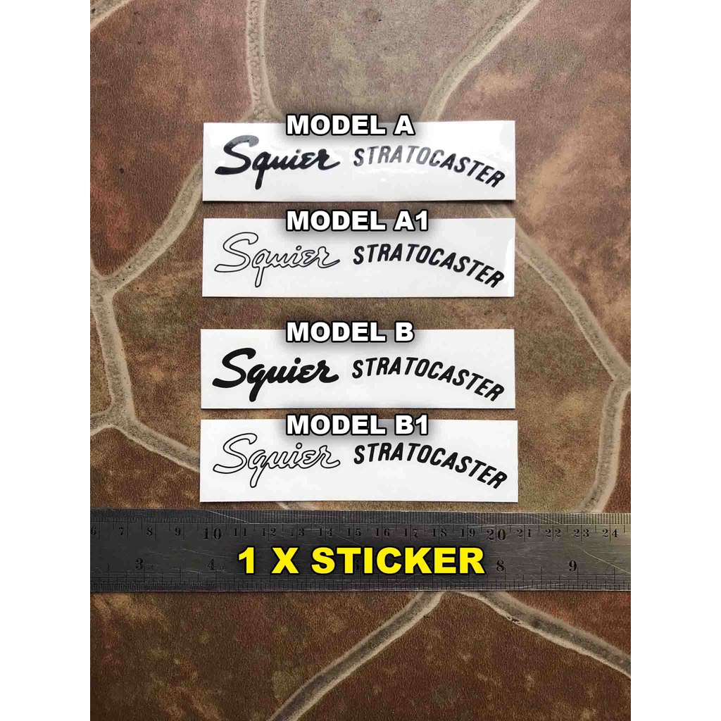 Jual Sticker Tempel Gitar Squier Stratocaster Headstock Classic Vibe ...