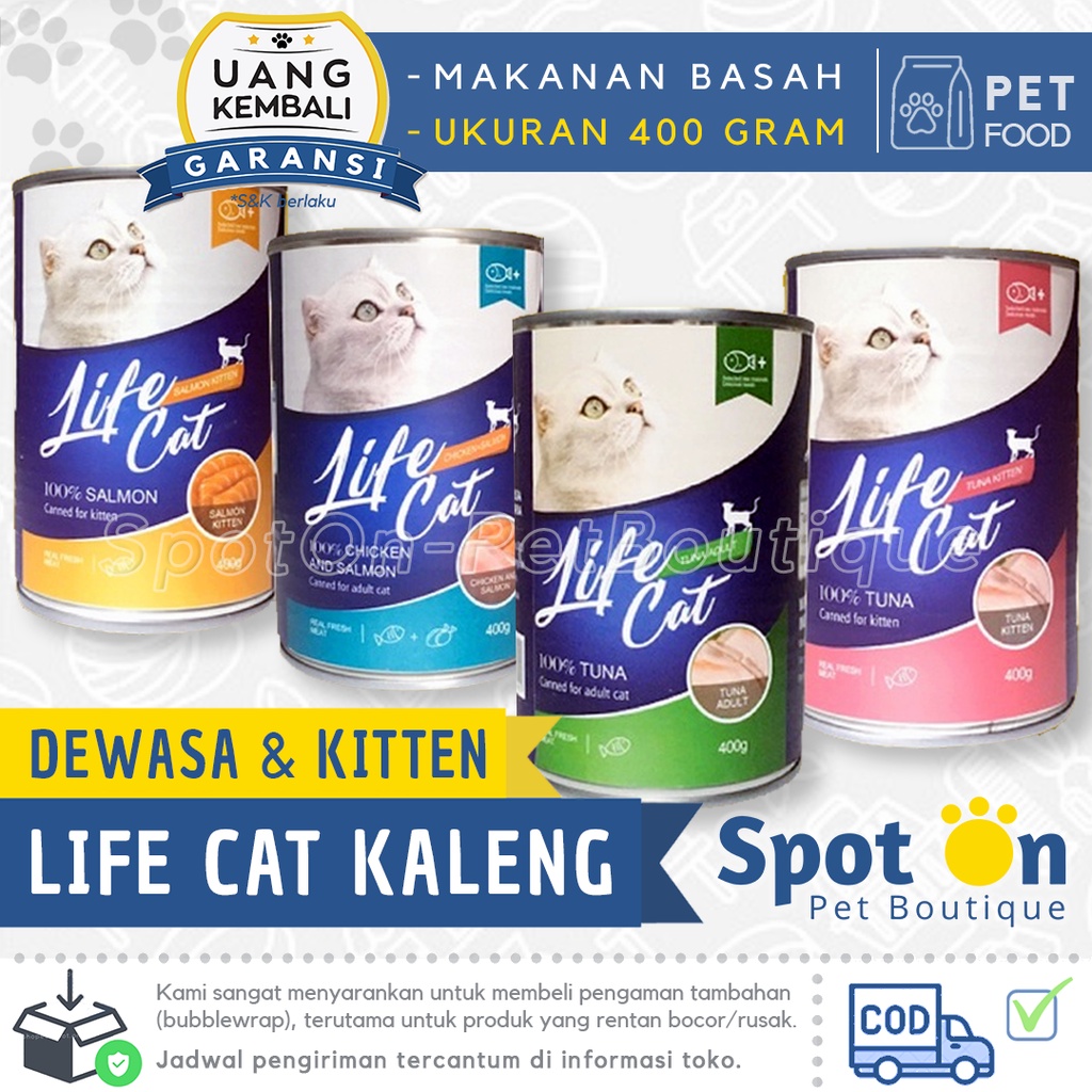 Jual Life Cat Kaleng 400 gr | Makanan Basah Kucing | Kitten & Cat Wet ...