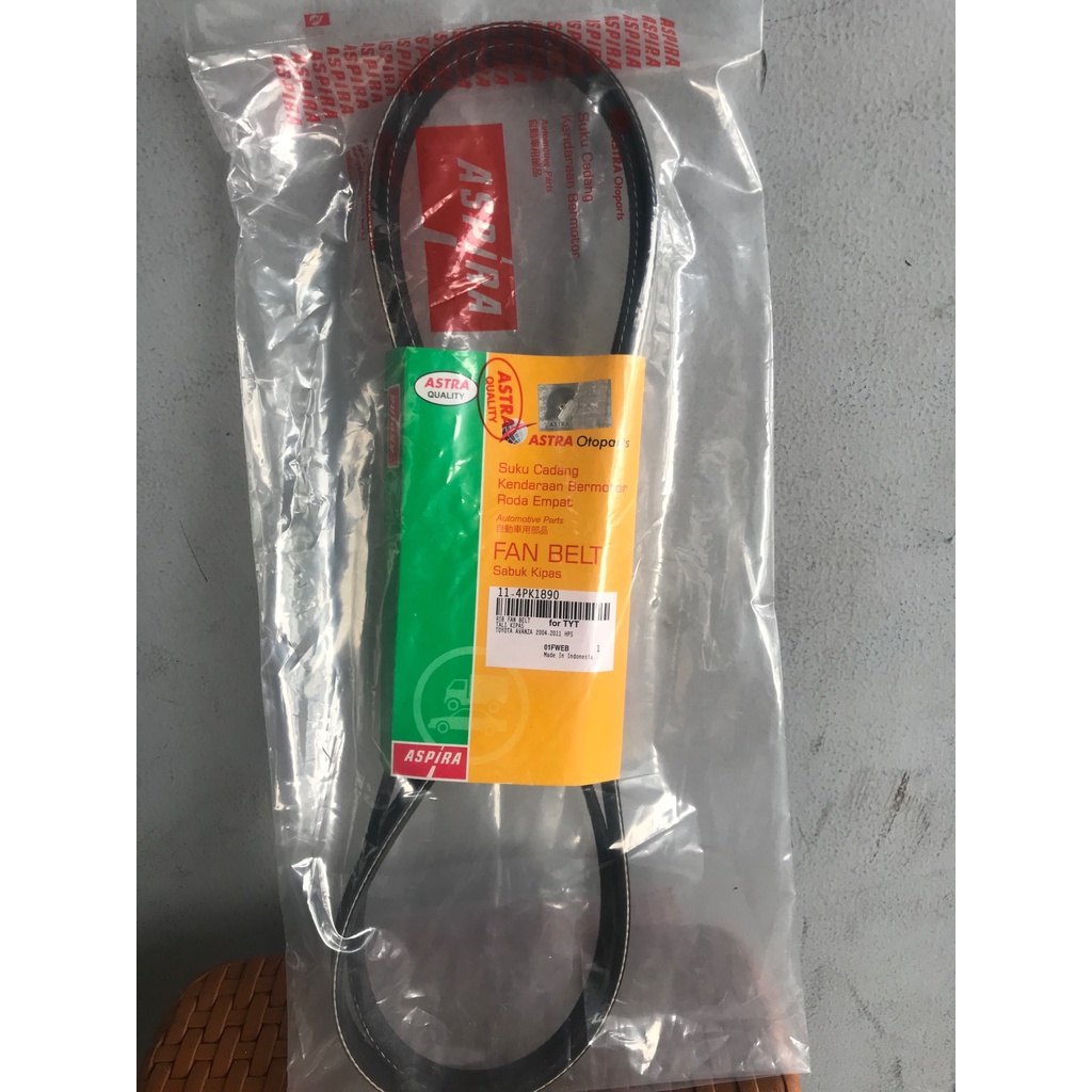 Jual TALI KIPAS Fan Belt Van Belt Avanza Xenia 1.300 cc 2004 sampai 2011 4PK1890 | Shopee Indonesia