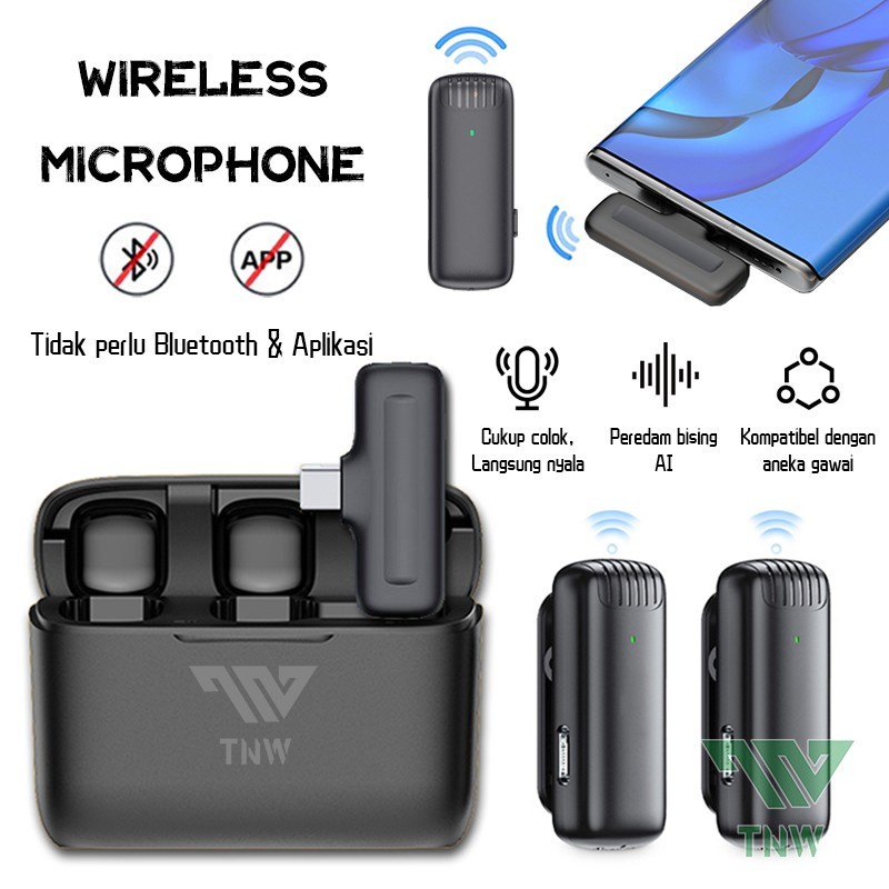 Jual Trend-TNW-X9 Mikrofon Lavalier Nirkabel Microphone 2 Mic Clip-on ...