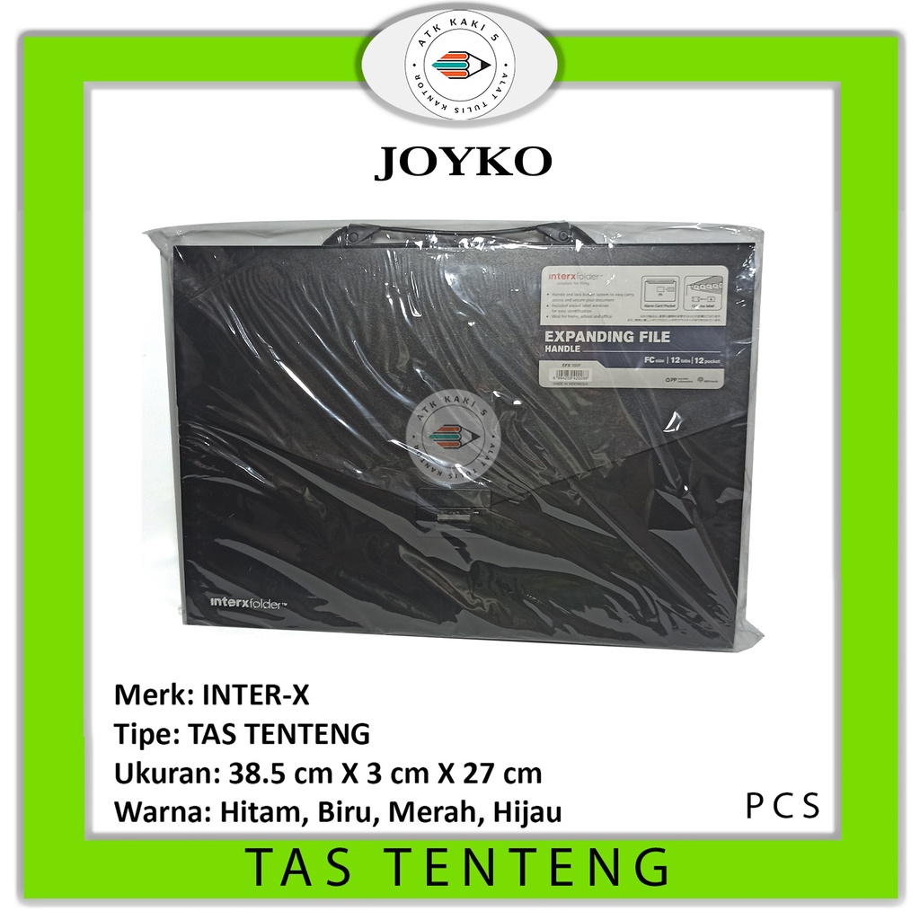 Jual INTERXFOLDER - Expanding File With Handle Folio -Tas Tenteng - PCS ...