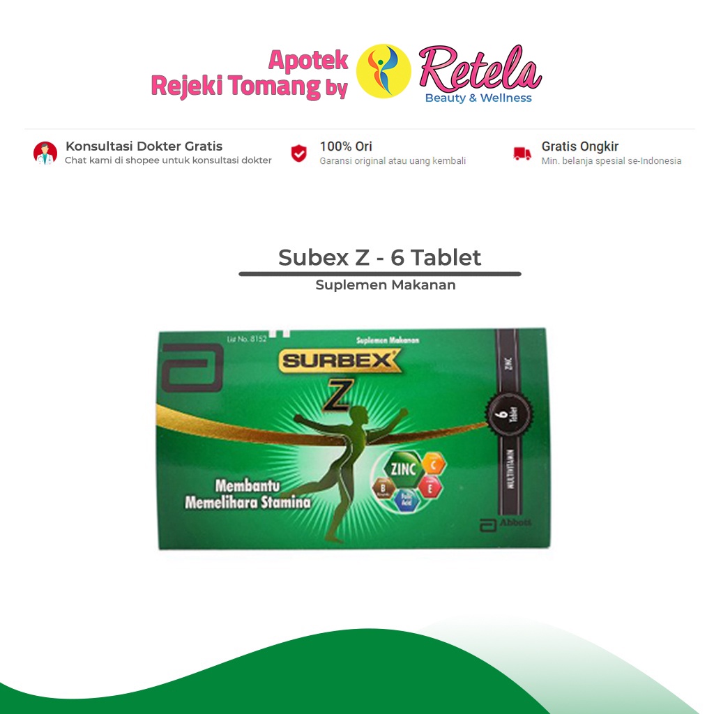 Jual SURBEX Z 5 STRIP @6 TABLET (N) | Shopee Indonesia