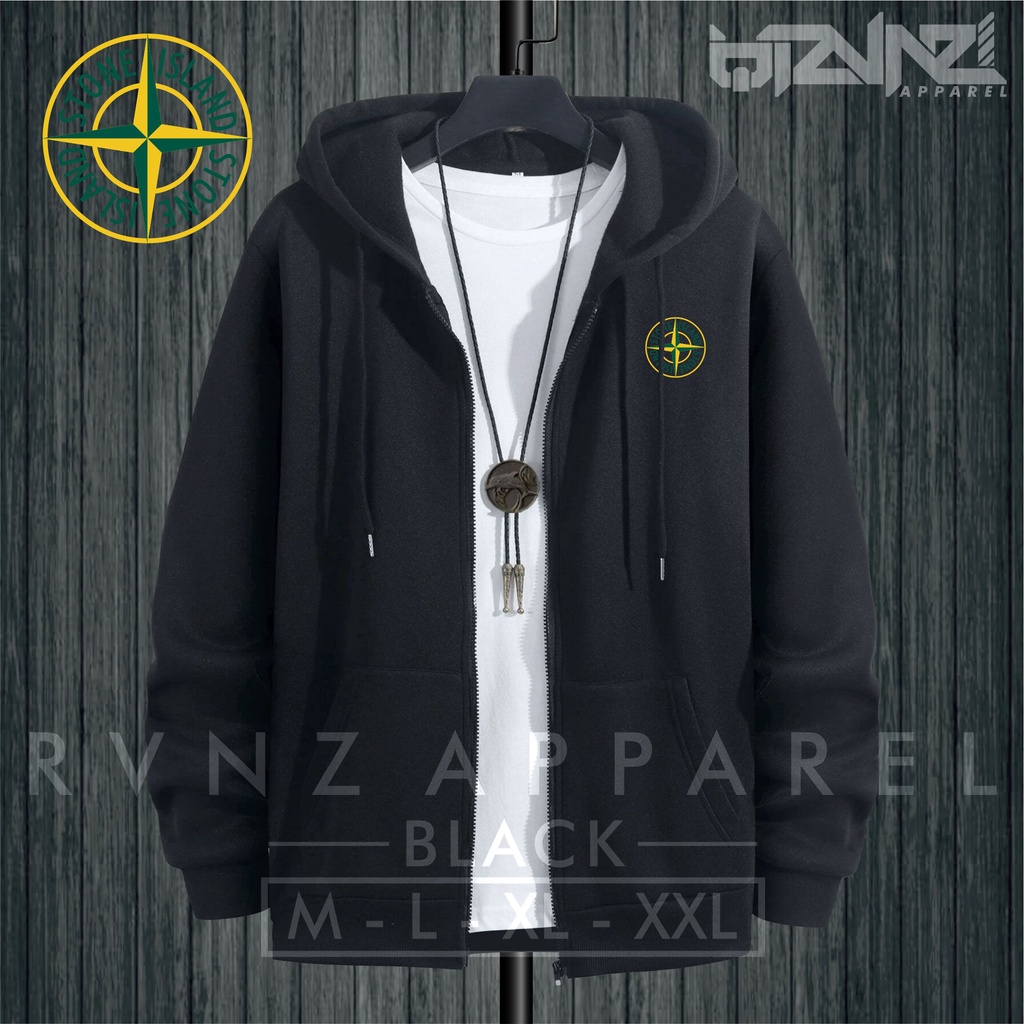 Jual TERMURAH COD Jaket Sweater Hoodie Zipper Distro Pria STONE ISLAND ...