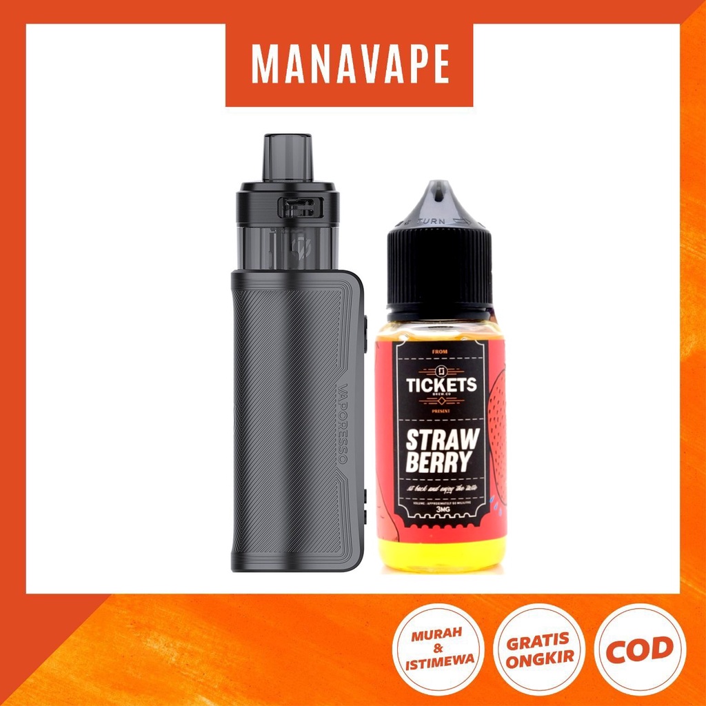 Jual GEN PT60 KIT AUTHENTIC by VAPORESSO + LIQUID TICKET 60ML | Shopee ...