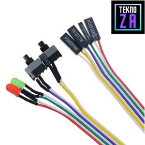 Jual Tombol Power Reset Switch | 2 LED HDD & P-LED untuk Motherboard ...