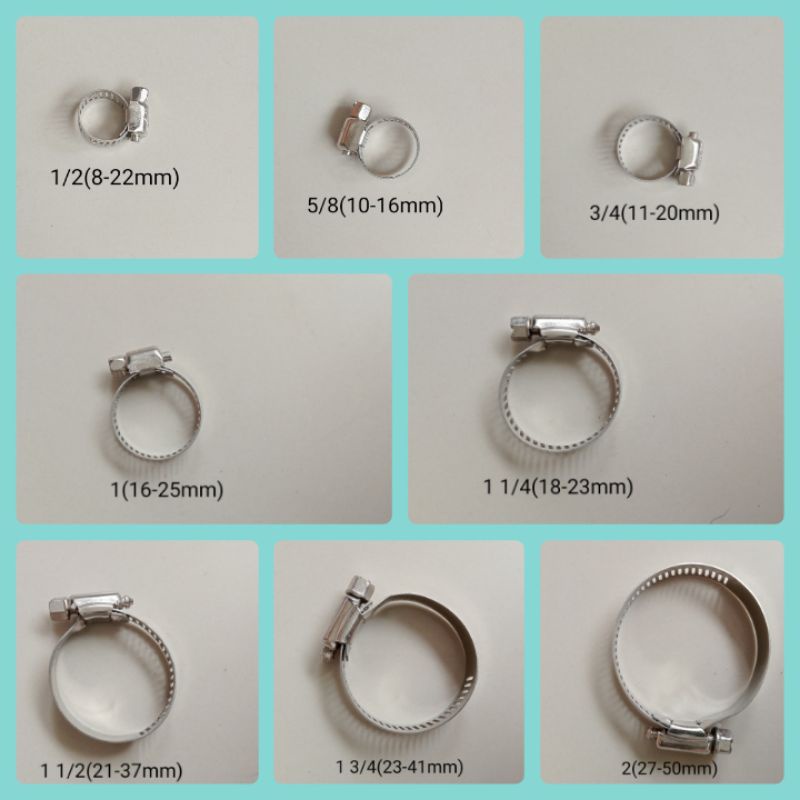 Jual Kleman Selang Stainles hose CLAM UK,1/2,5/8,3/4,7/8,1 ,1 1/4, 1 1/ ...