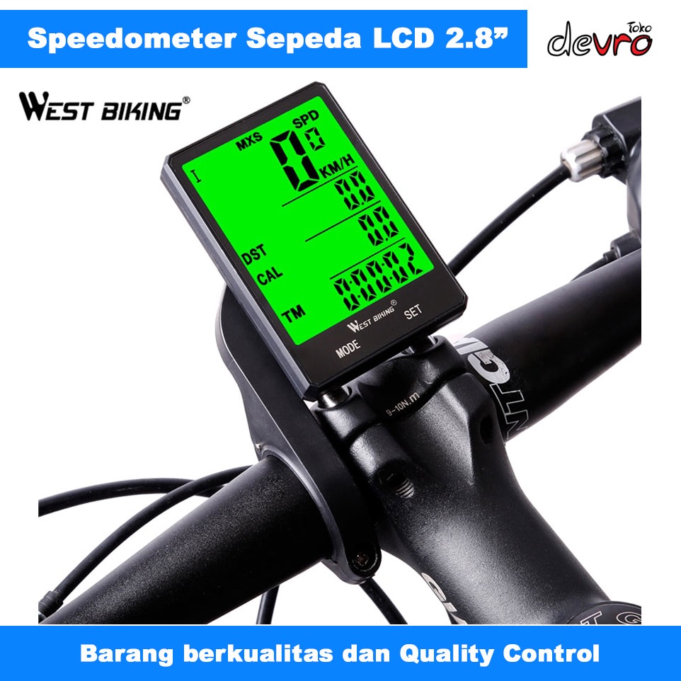 Jual Speedometer Sepeda LCD 2.8 Inch Waterproof - West Biking B2-1-21 ...