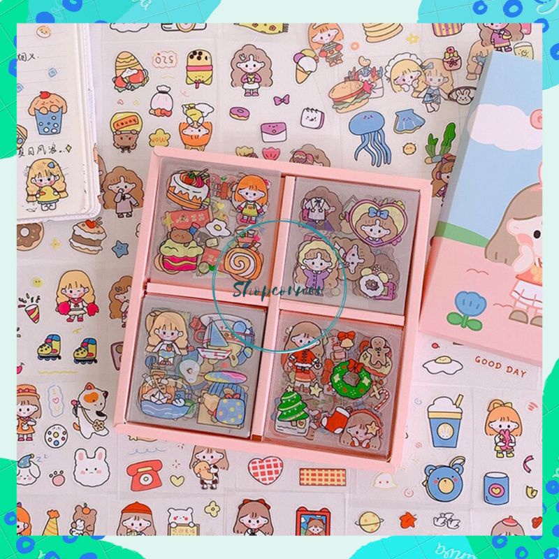 Jual Stiker 100 lembar semi transparan PET / Transparant sticker (1 box ...