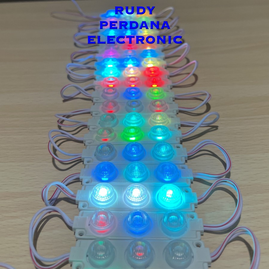 Jual LAMPU LED MODUL 3 MATA 12V 3W 12 VOLT 3 WATT RGB | Shopee Indonesia