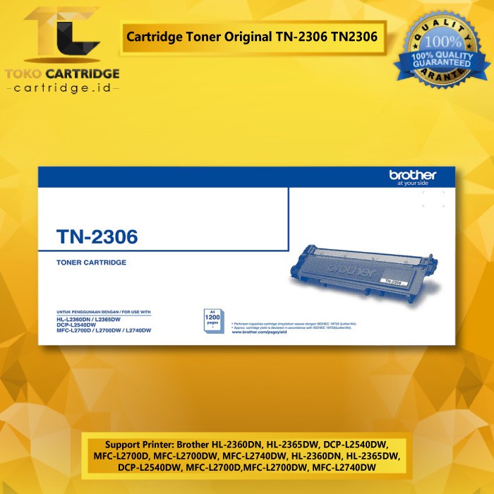 Jual Brother TN-2356 2306 TN2356 TN2306 Toner Original DCP-L2540DW ...