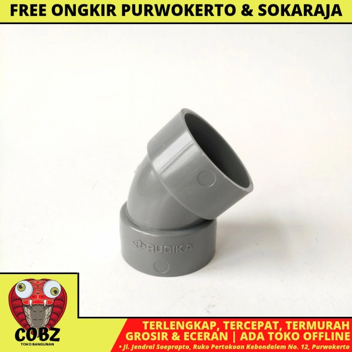 Jual 1 1/2INCH/RUCIKA D-45L Elbow Knee Keni 45 Derajat Fitting Pipa PVC Pcs | Shopee Indonesia
