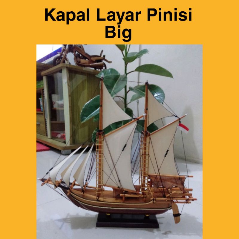 Jual Big - Miniatur Kapal Pinisi / Miniatur Kapal Layar / Fengshui ...