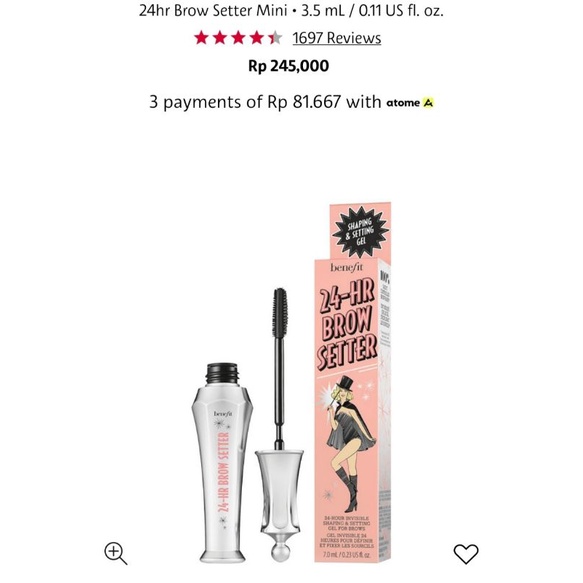 Jual Benefit 24 Hr Brow Setter Mini | Shopee Indonesia