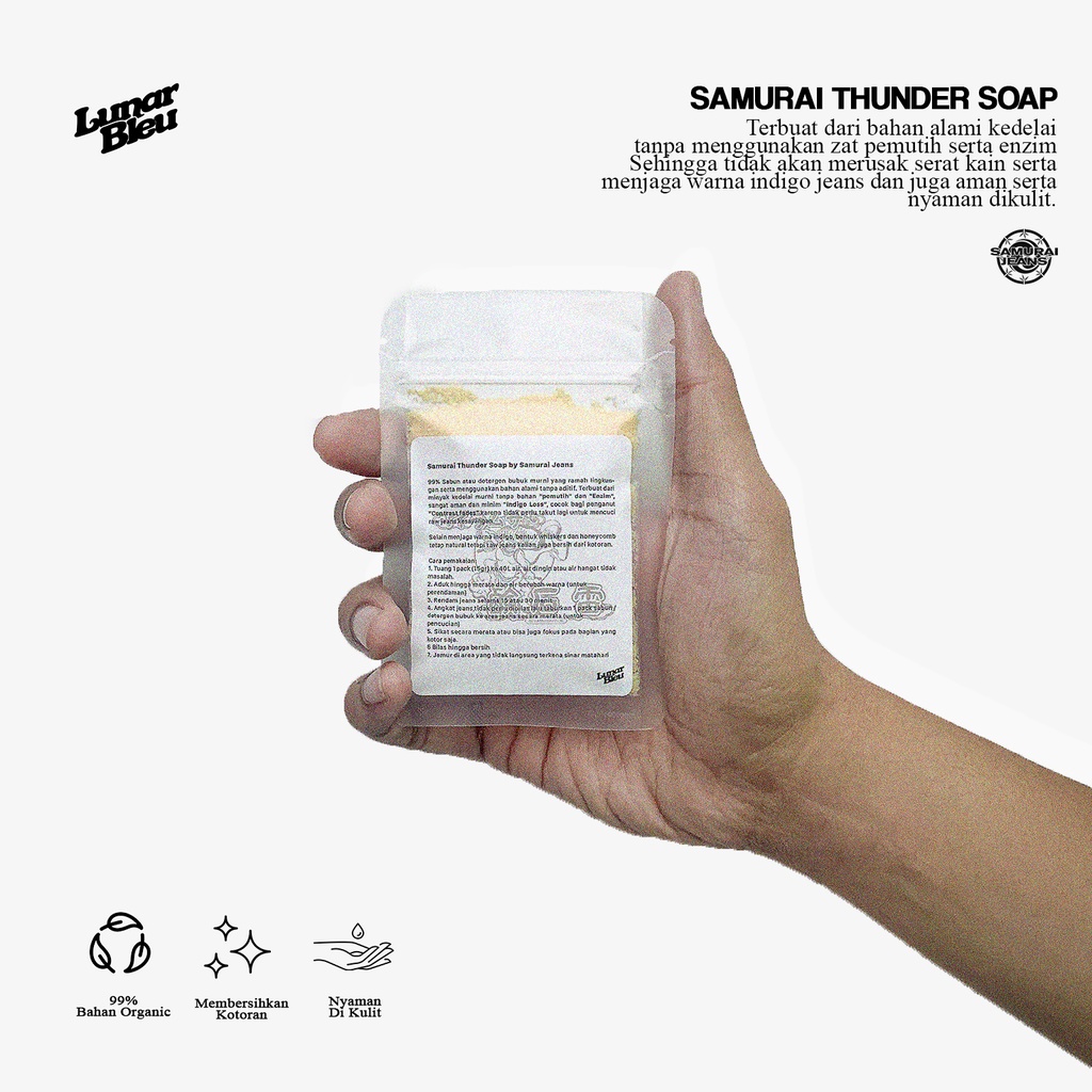 Jual Samurai Denim Jeans Thunder Soap Detergent Sabun Jepang 15 gram ...