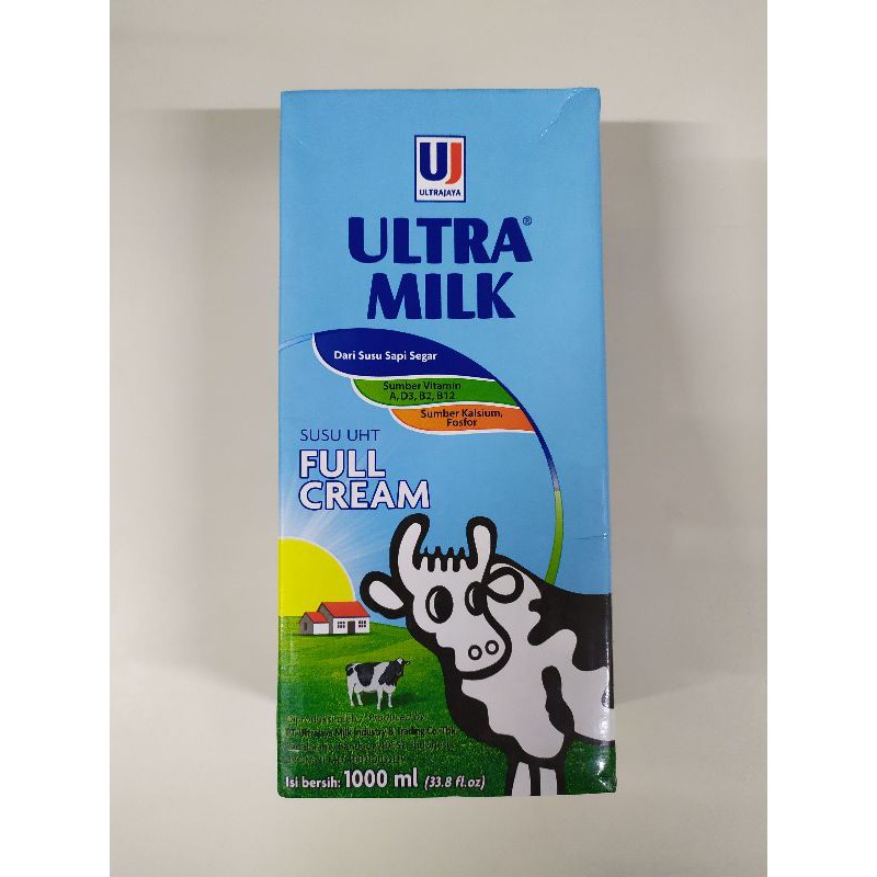 Jual Susu UHT Ultramilk Ultra Milk 1000ml 1Liter Putih Full Cream Plain | Shopee Indonesia