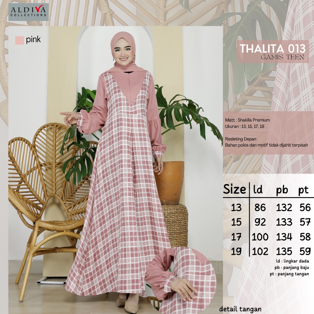 Jual SALE!!! Gamis Motif Kotak-kotak/Baju gamis remaja/gamis lebaran ...
