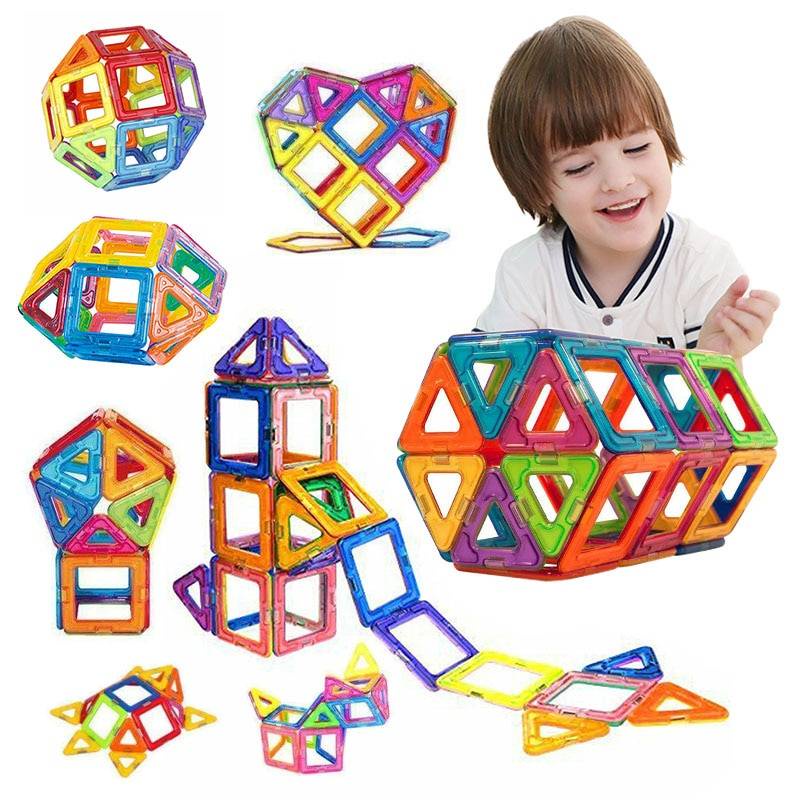 Jual Magic Magnetic Tiles - Puzzle Magnet - Mainan edukasi | Shopee ...