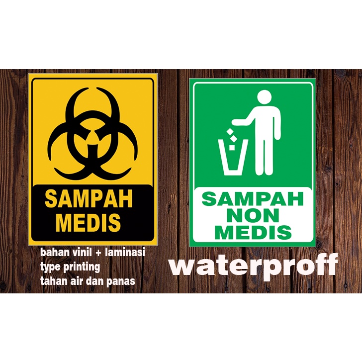 Jual stiker sampah medis dan non medis | Shopee Indonesia