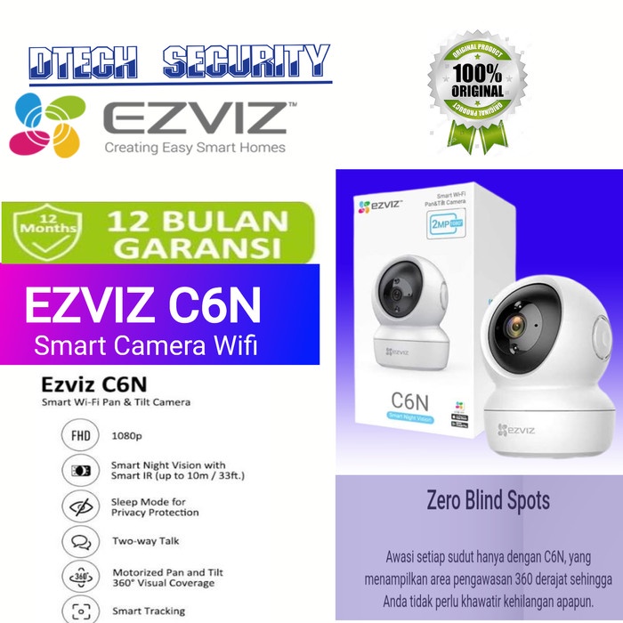 Jual Ip Cam Camera Cctv Ezviz C6N Wireles Panoramic Audio Dua Arah ...