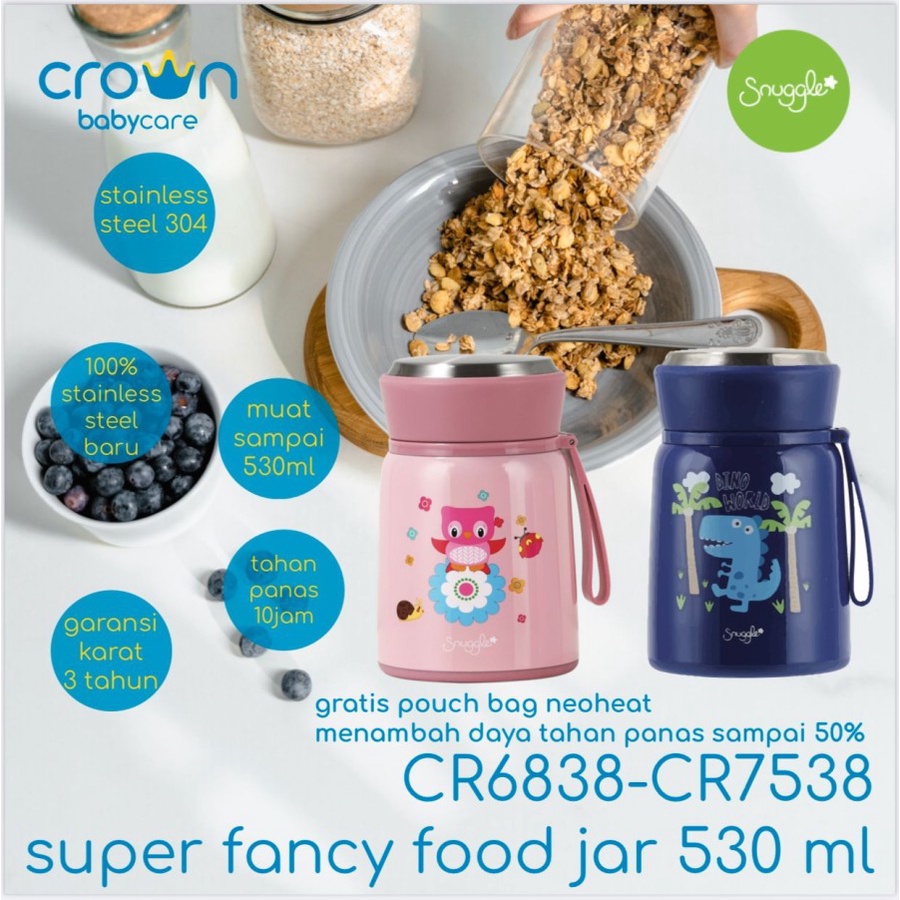 Jual Crown Easy Travel Food Jar Thermos -Termos Makan 600mlLunch Jar ...
