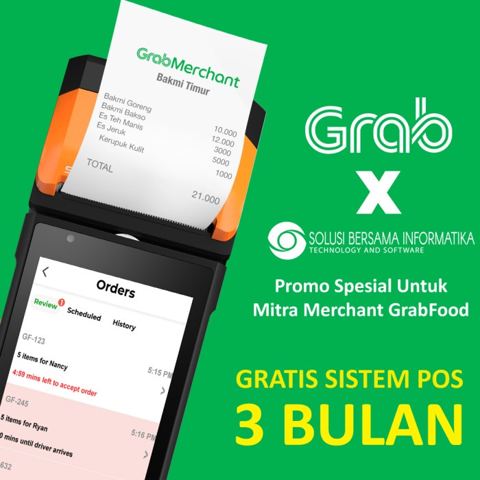 Jual Mesin Kasir Grab Merchant Device Pos Promo | Shopee Indonesia