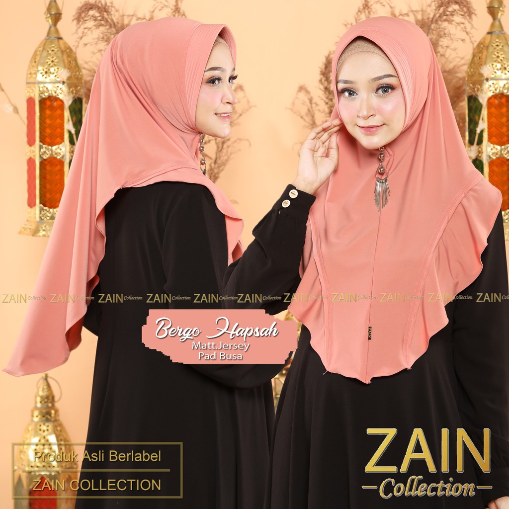 Jual Jilbab Instan Bergo Hapsah By Zain Collection | Shopee Indonesia