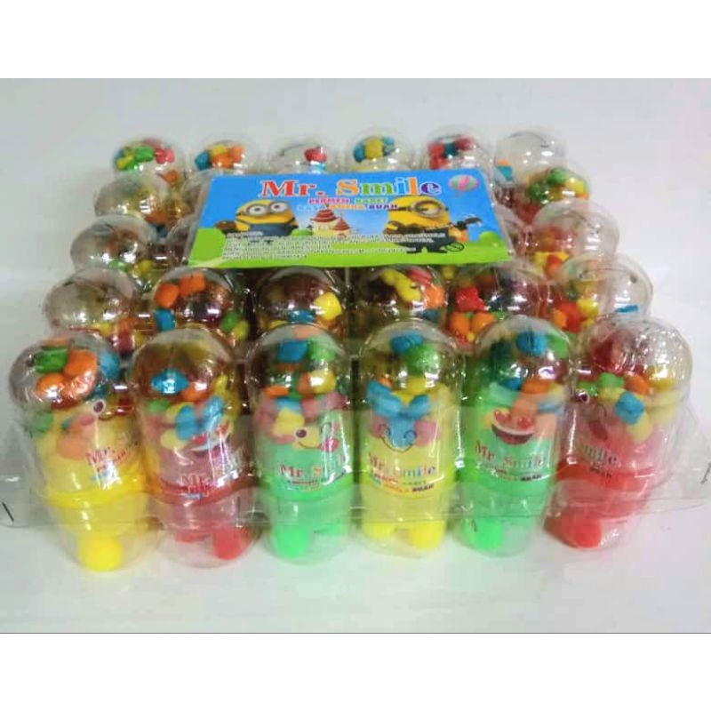 Jual Permen Cemilan Snack Smile Minion Papi Papoy Despicable Me Mainan ...