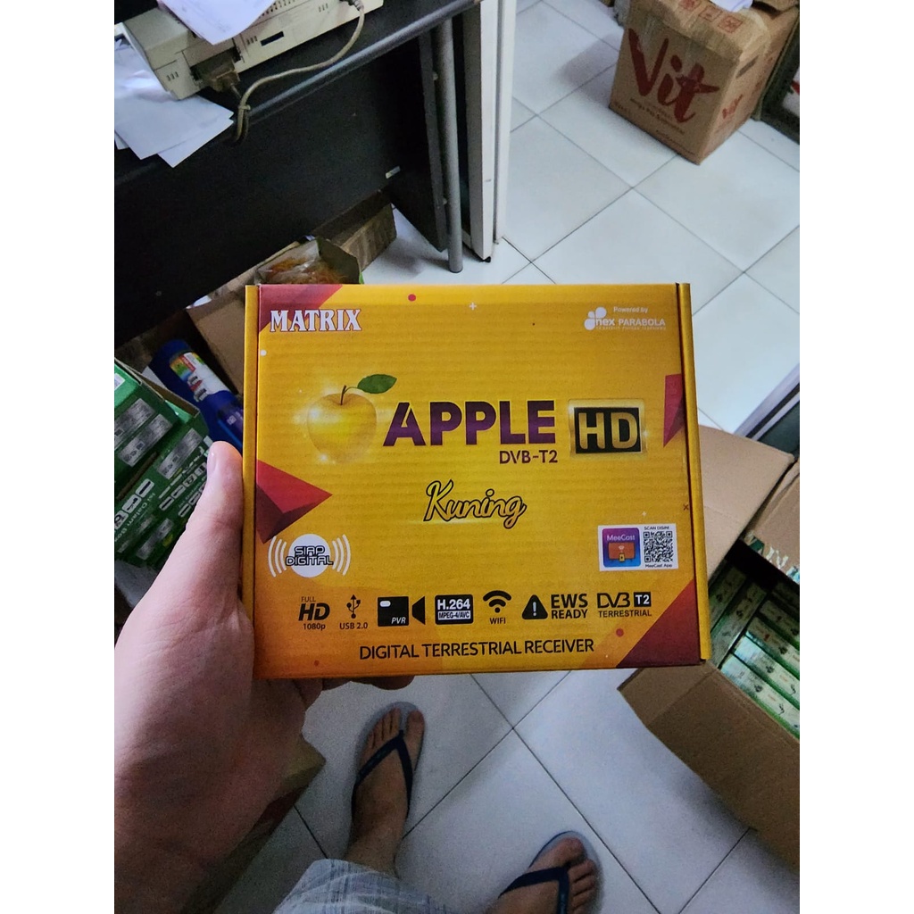 Jual STB MATRIX APPLE HD Kuning SNI Set Top Box Receiver TV Digital DVB-T2 | Shopee Indonesia