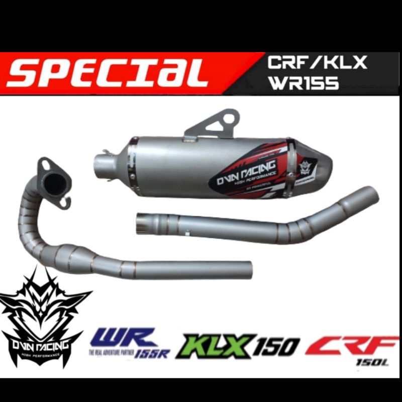Jual knalpot original DVN full sanblass untuk wr155,klx,crf,d-tracker ...