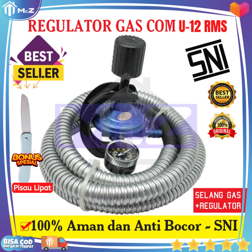 Jual PAKET REGULATOR GAS METER + SELANG DESTEC COM-U12RMS SNI TEKANAN ...