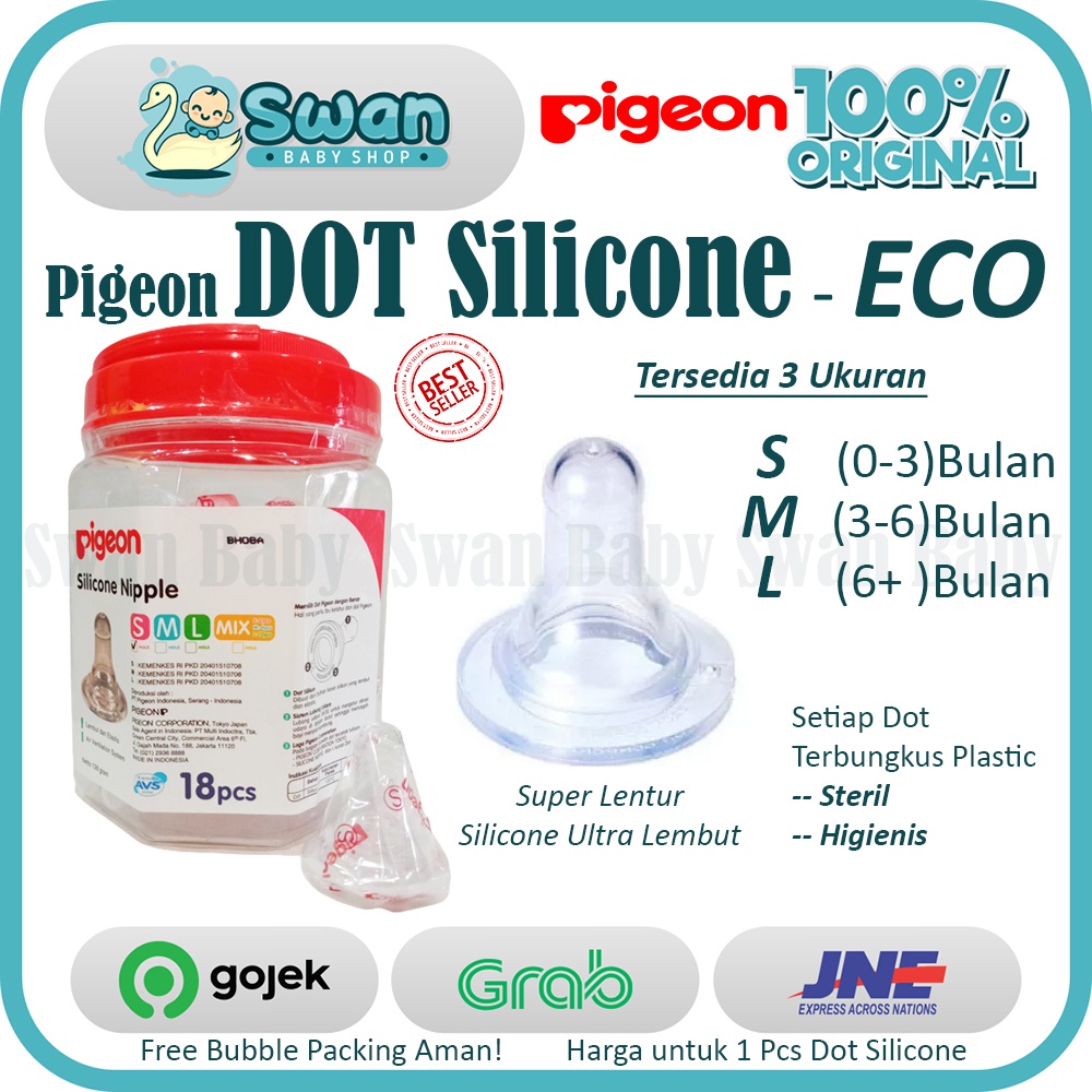 Jual Pigeon Silicone Nipple Eco / Dot Nipple silicone ( Satuan ) | Shopee Indonesia