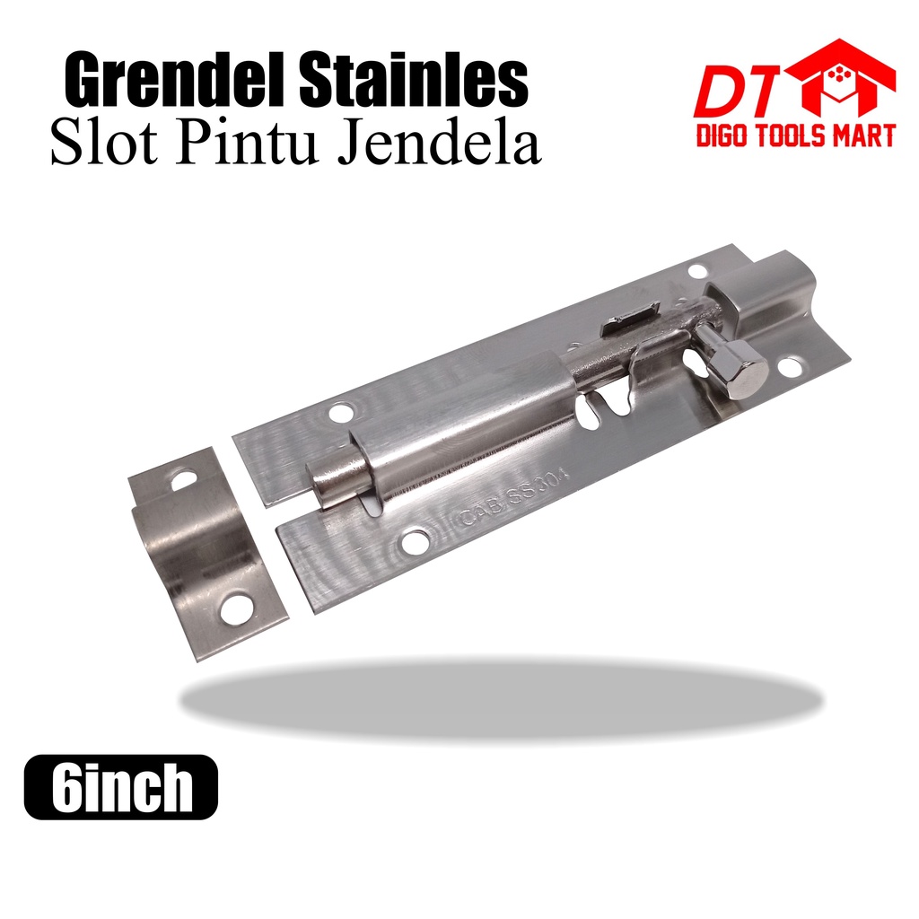 Jual Grendel Pintu Slot Pintu Jendela Stainless 6 Inci 15cm | Shopee ...