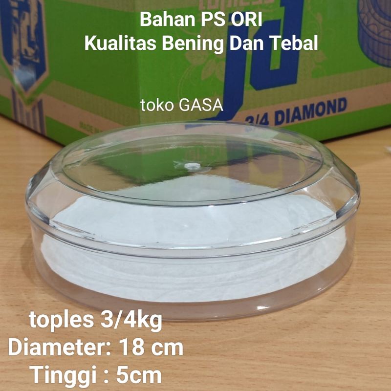 Jual TERMURAH!! TOPLES KUE KERING 750gr diamond/TOPLES PP BENING BULAT ...
