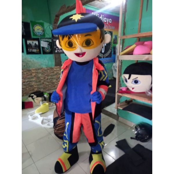 Jual kostum badut karakter kostum BoBoiBoy biru Maskot Termurah ...