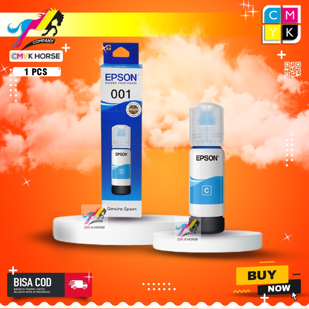 Jual TINTA PRINTER EPSON 001 CYAN SERIES L4150 L4160 L6160 L6170 L6190 ...