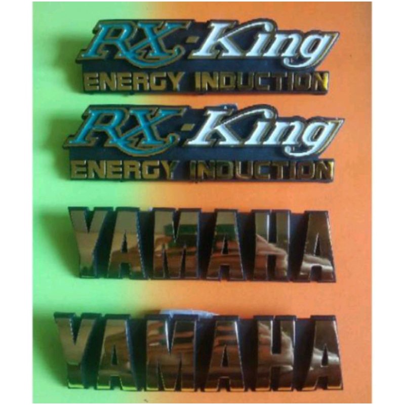 Jual paket emblem yamaha tangki rx king komplit emblem box aki rx king ...