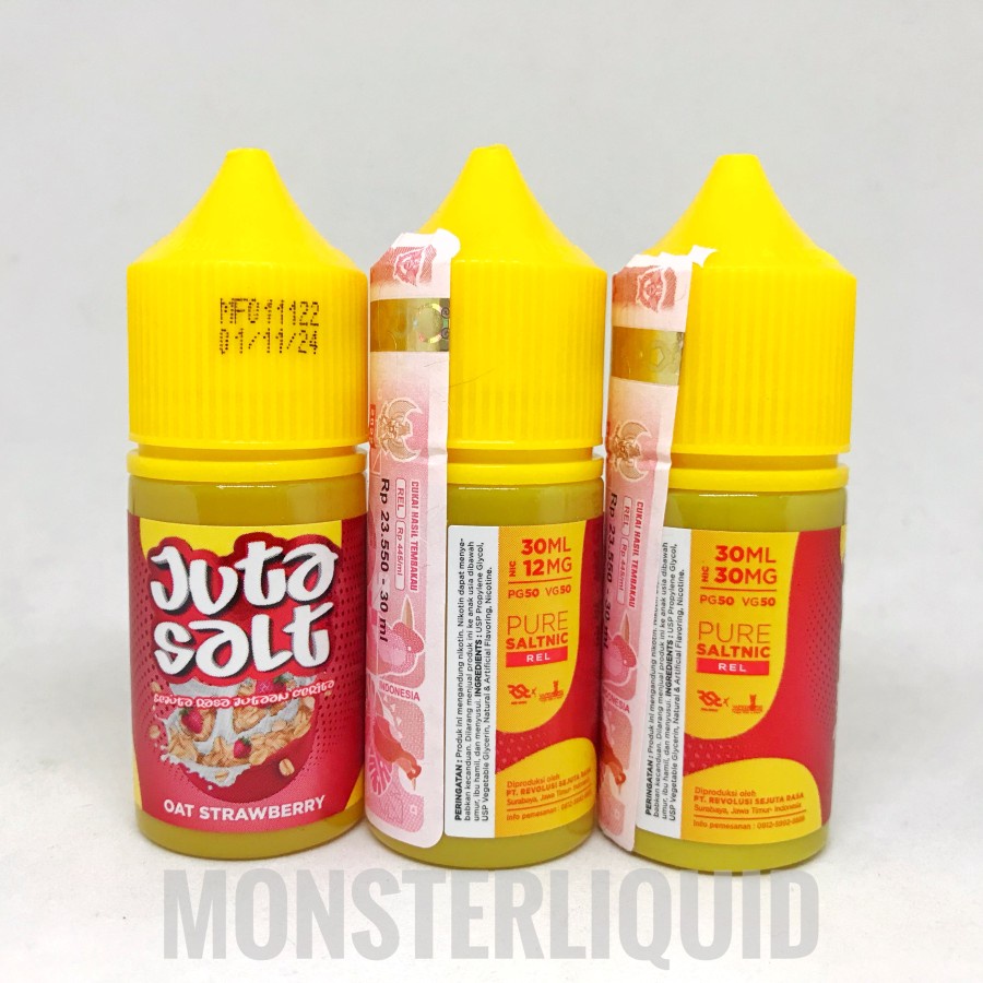 Jual SALT JUTA SALT OAT STRAWBERRY BY RSR X VAPEBOSS 30ML | Shopee ...