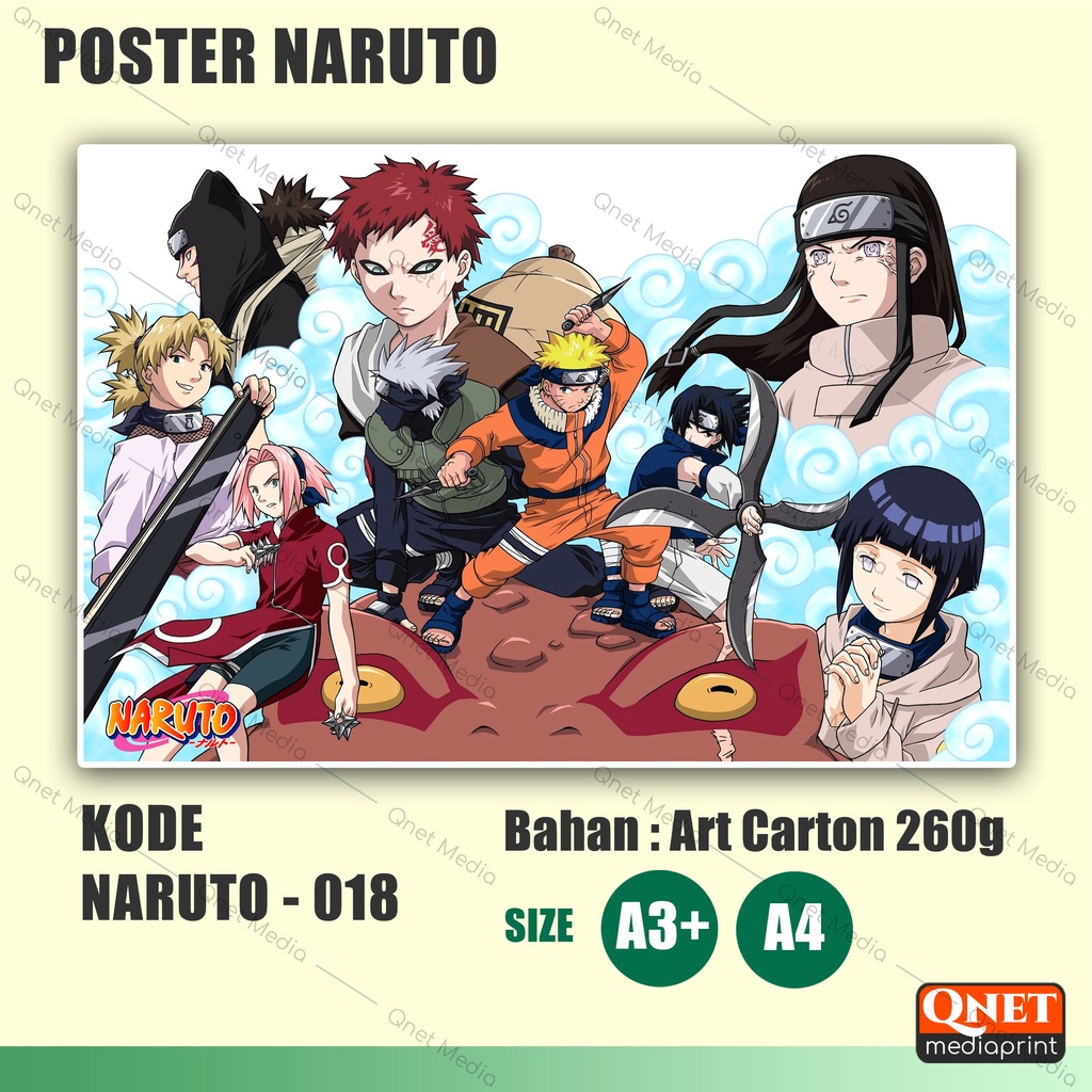 Jual POSTER ANIME NARUTO + LAMINASI GLOSSY | Shopee Indonesia
