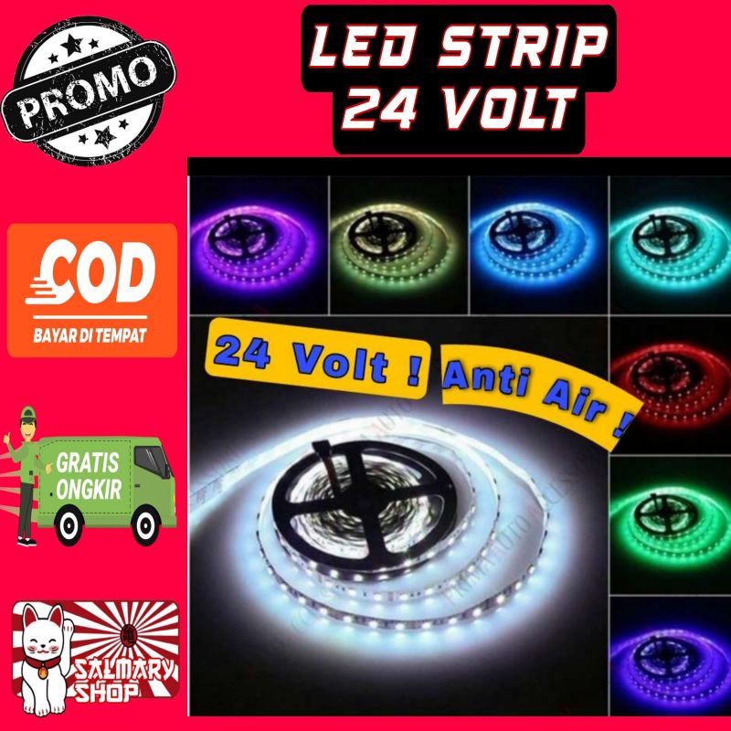 Jual Led Strip 24 Volt Truk Bis Bus 24v outdoor Roll 5 Meter Anti Air ...