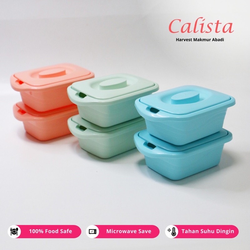 Jual [CALISTA LOTUS] KOTAK MAKAN BENTO LOTUS SQUARE SET 2PCS / LUNCH ...