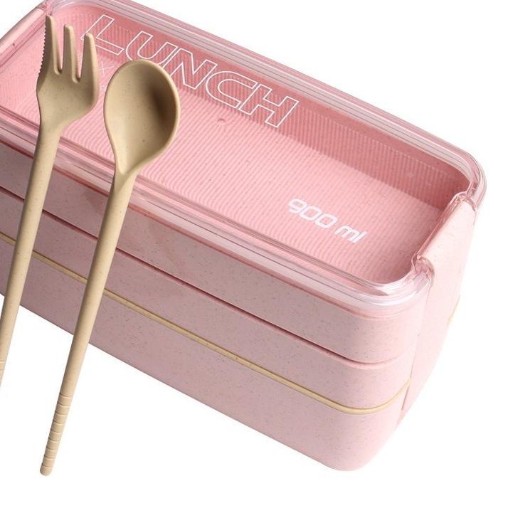 Jual Baru - Lunc Box / Tempat Makan/ Kotak Makan 2 Sekat Dan 3 Susun ...