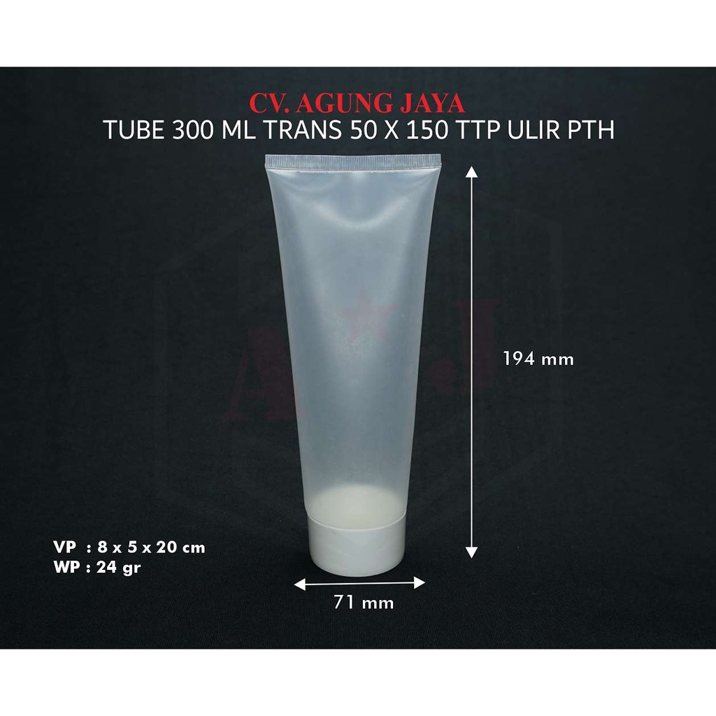 Jual Tube 300 g Natural Ulir / Tube Ulir / Tube Natural / Tube Cream ...