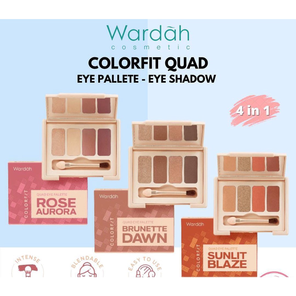 Jual Wardah Colorfit Quad Eye Pallete - Eyeshadow 4 in 1 | Shopee Indonesia