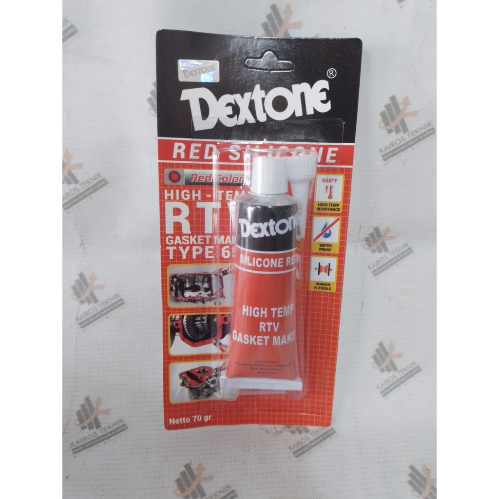 Jual Lem Dextone Red Silicone RTV Gasket Maker 70 gram Original Tahan ...