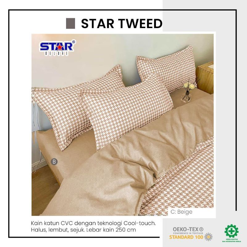 Jual Sprei Dam Gordyn Homemade Katun CVC Motif Abstrak STAR TWEED ...