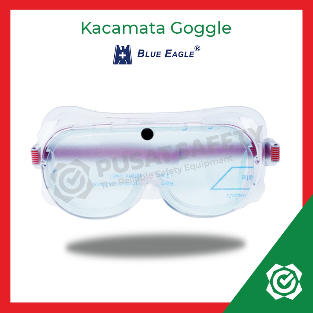 Jual Kacamata Safety Chemical Goggle NP 104 Clear Lens Blue Eagle ...