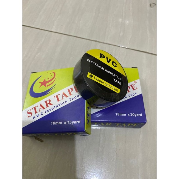 Jual ISOLASI LISTRIK STAR TAPE 18 MM x 15 YARD ISOLASI LISTRIK PVC ...