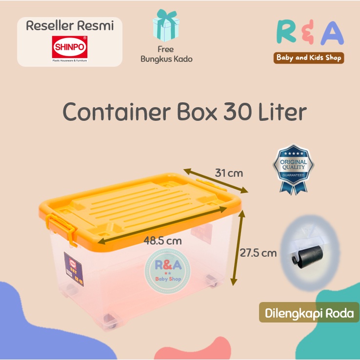 Jual 30 L Container Kontener Kontainer Storage Box Tempat Penyimpanan ...