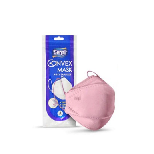 Jual Masker SENSI Convex isi 2 / Convex Mask 4ply Earloop (PINK ...